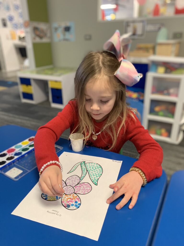 Exploring Pointillism Painting with Q-tips! - Early Learners Blue