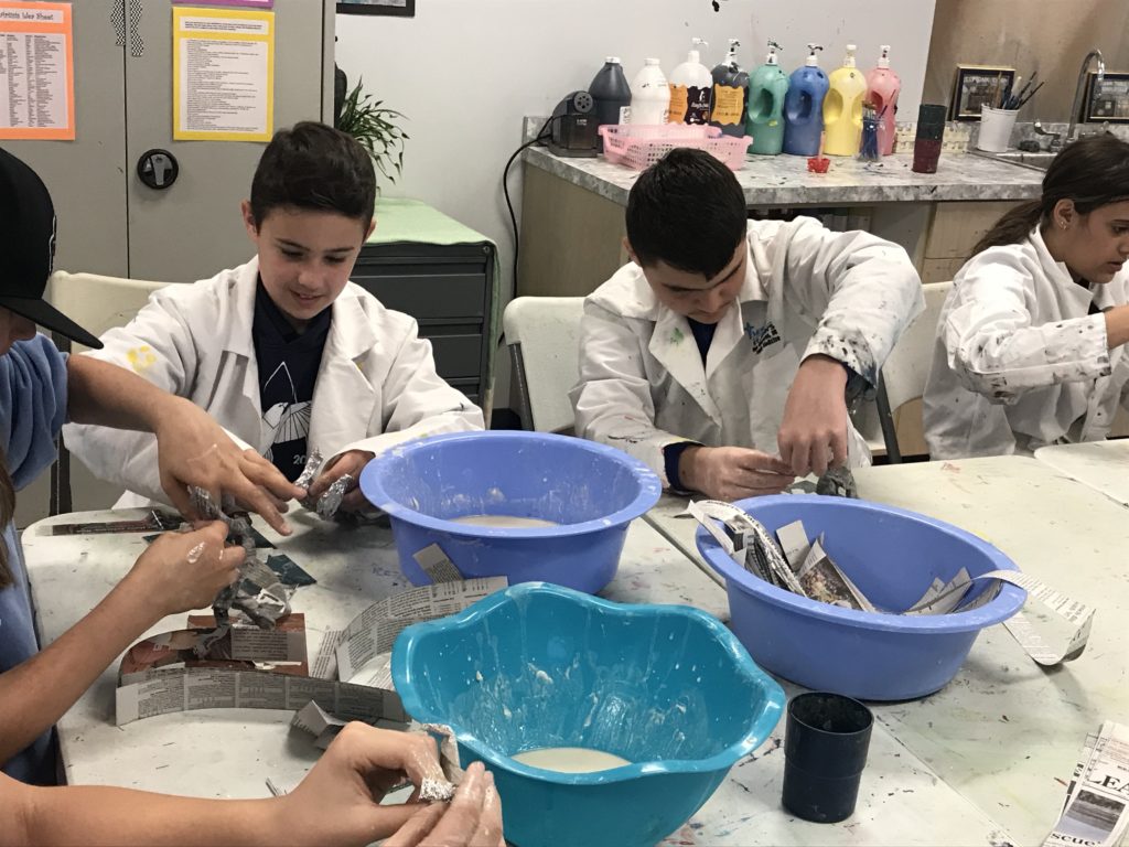 Action Sculptures in 6th Grade - Middle School