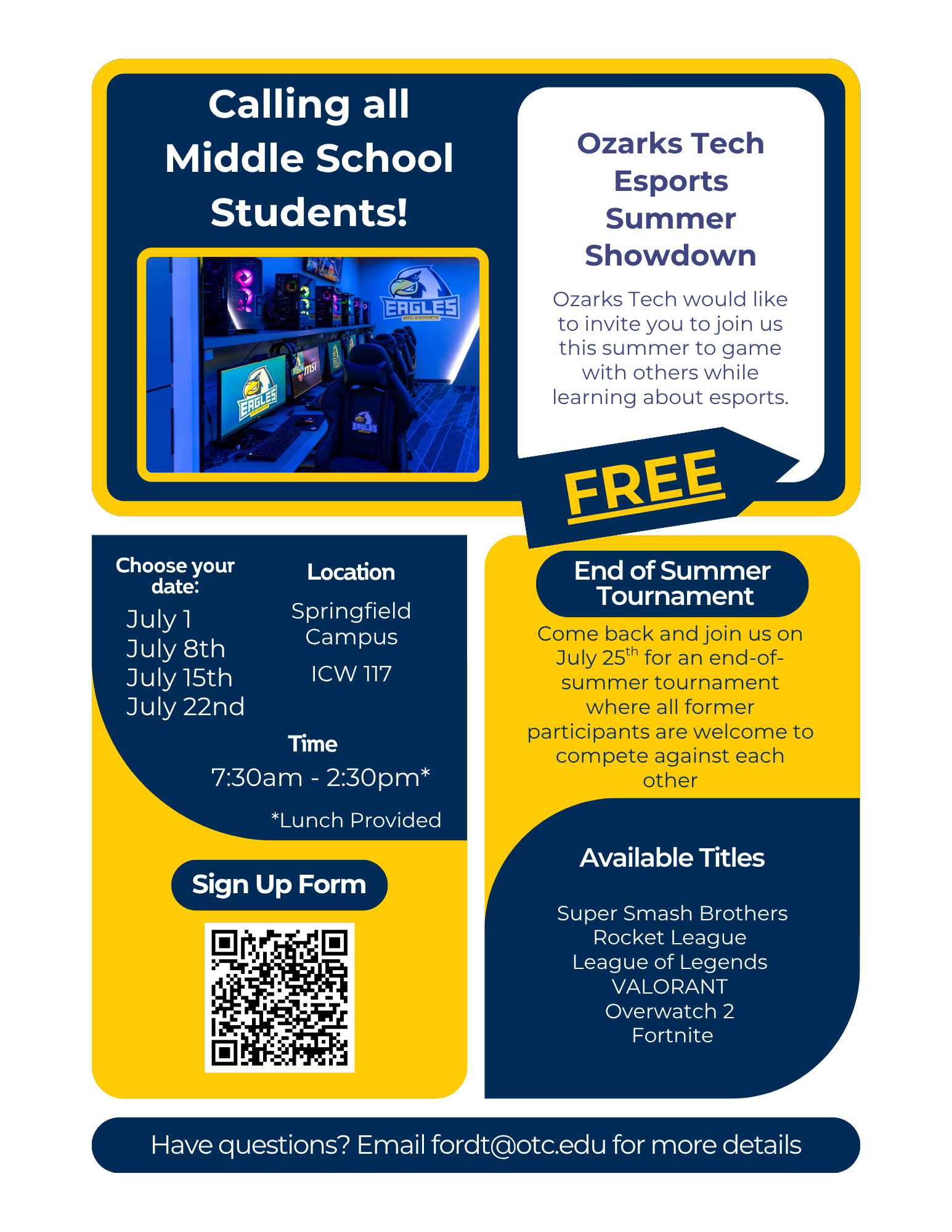 Esports Camp at OTC - Middle School